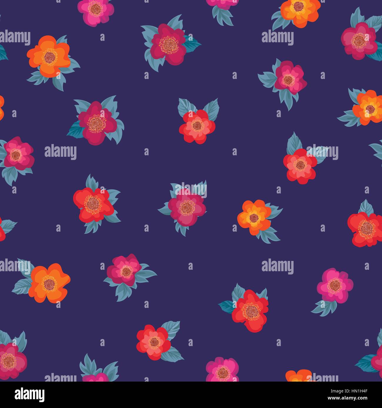 Floral pattern. Flower posy ornament. Flourish ornamental background ...