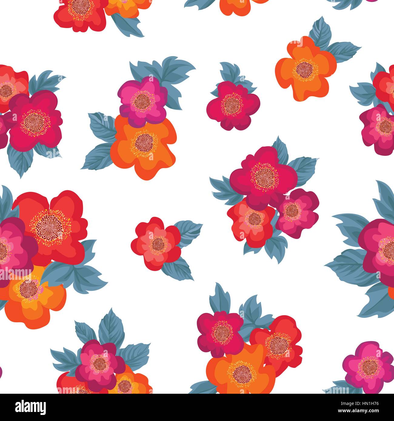 Floral bouquet seamless pattern. Flower posy background. Ornamental ...