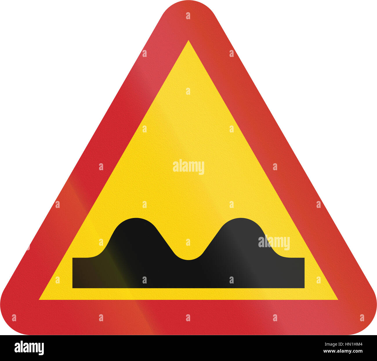 Road sign used in Sweden - Uneven road ahead Stock Photo - Alamy
