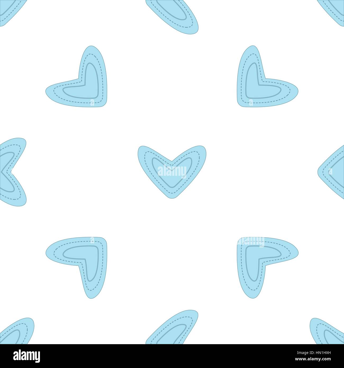 Seamless pattern with blue hearts Stock Vector Image & Art - Alamy