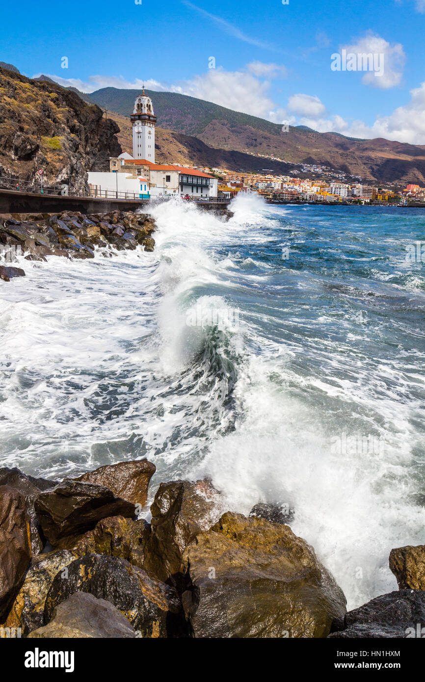 Famous basilica of Candelaria in the eastern part of Tenerife in the ...