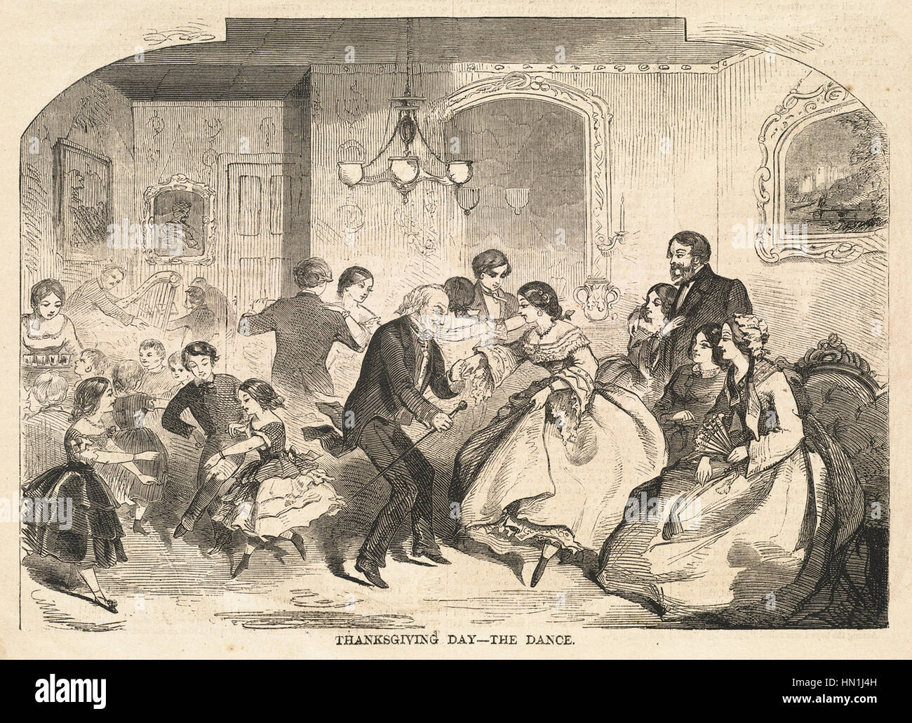 Winslow Homer - Thanksgiving Day -- The dance Stock Photo - Alamy