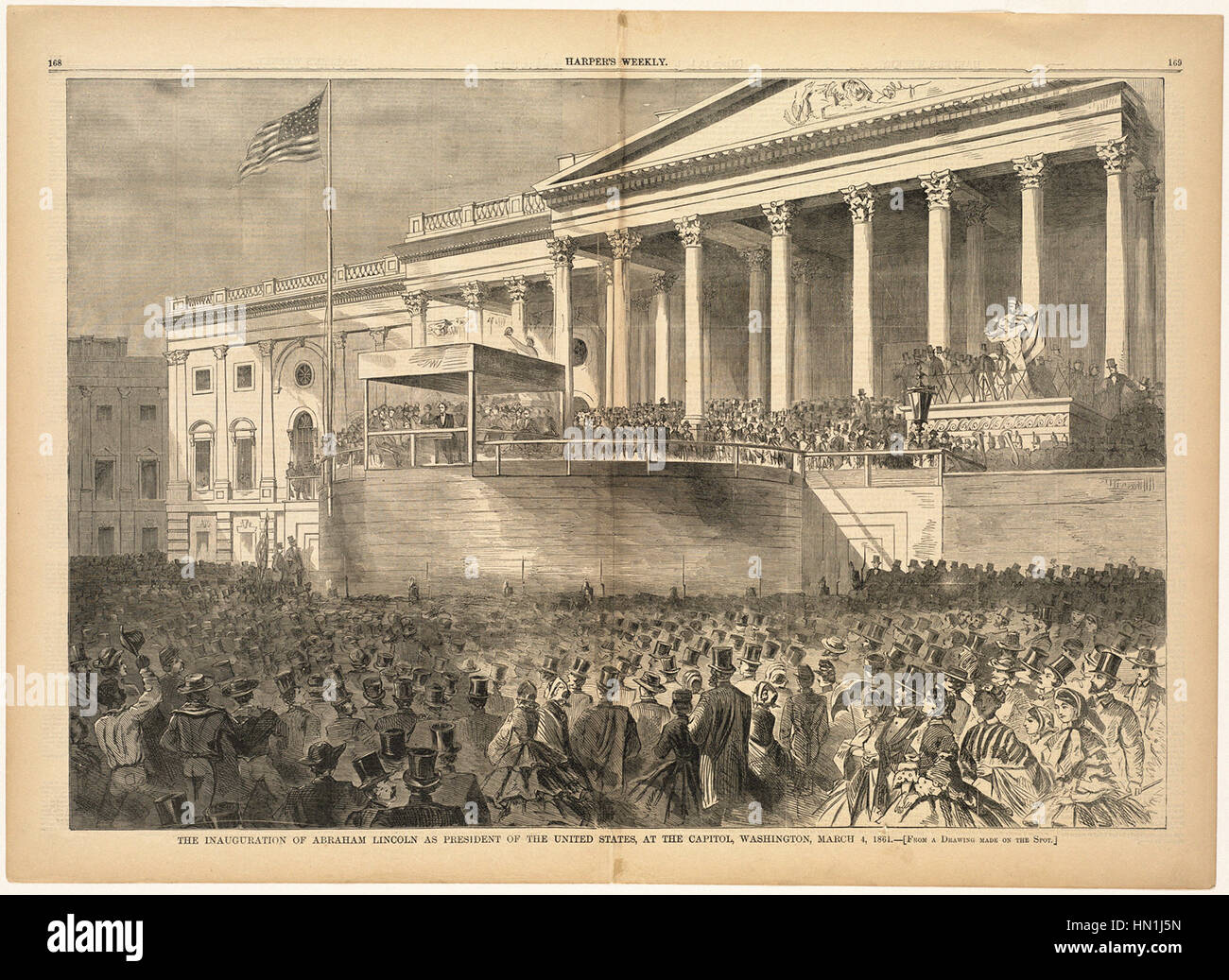 Winslow Homer - The Inauguration of Abraham Lincoln as President of the ...