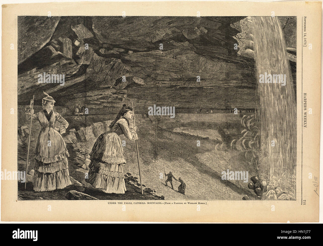Winslow Homer - Under the falls, Catskill Mountains Stock Photo - Alamy