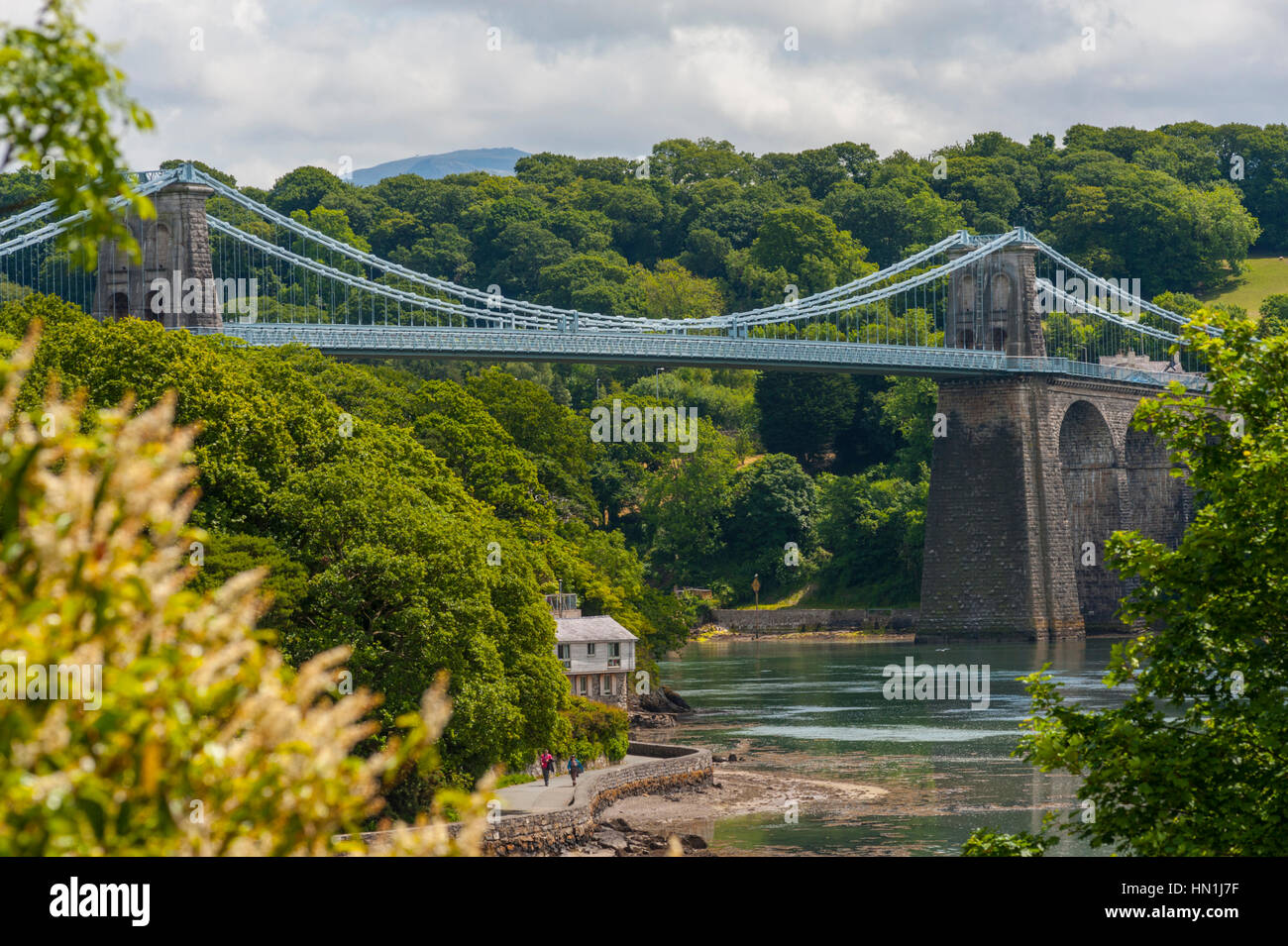 The Menai Suspension Bridge (Welsh: Pont Grog y Borth) is a suspension ...