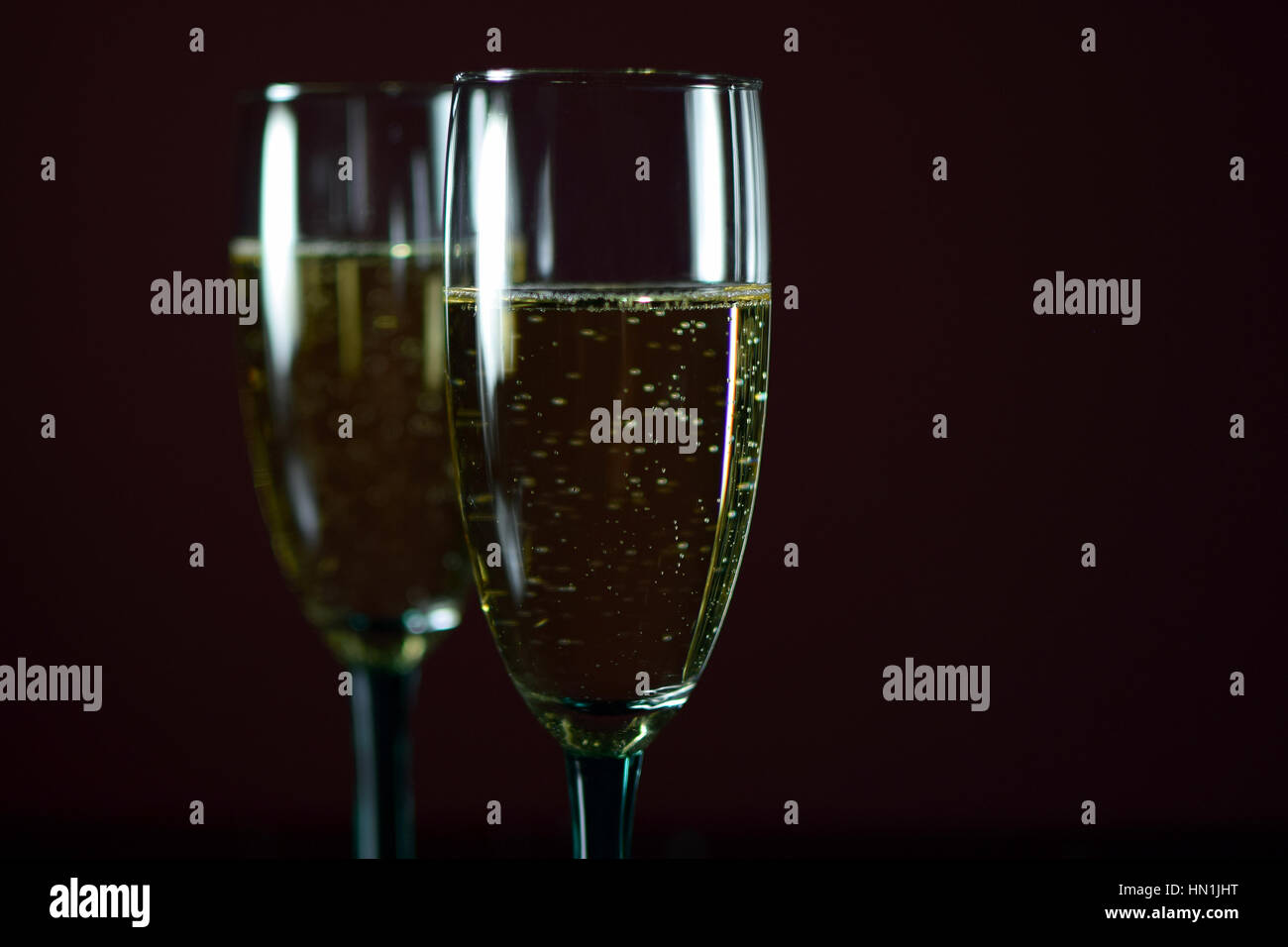 Two glasses champagne sparkling wine hi-res stock photography and ...