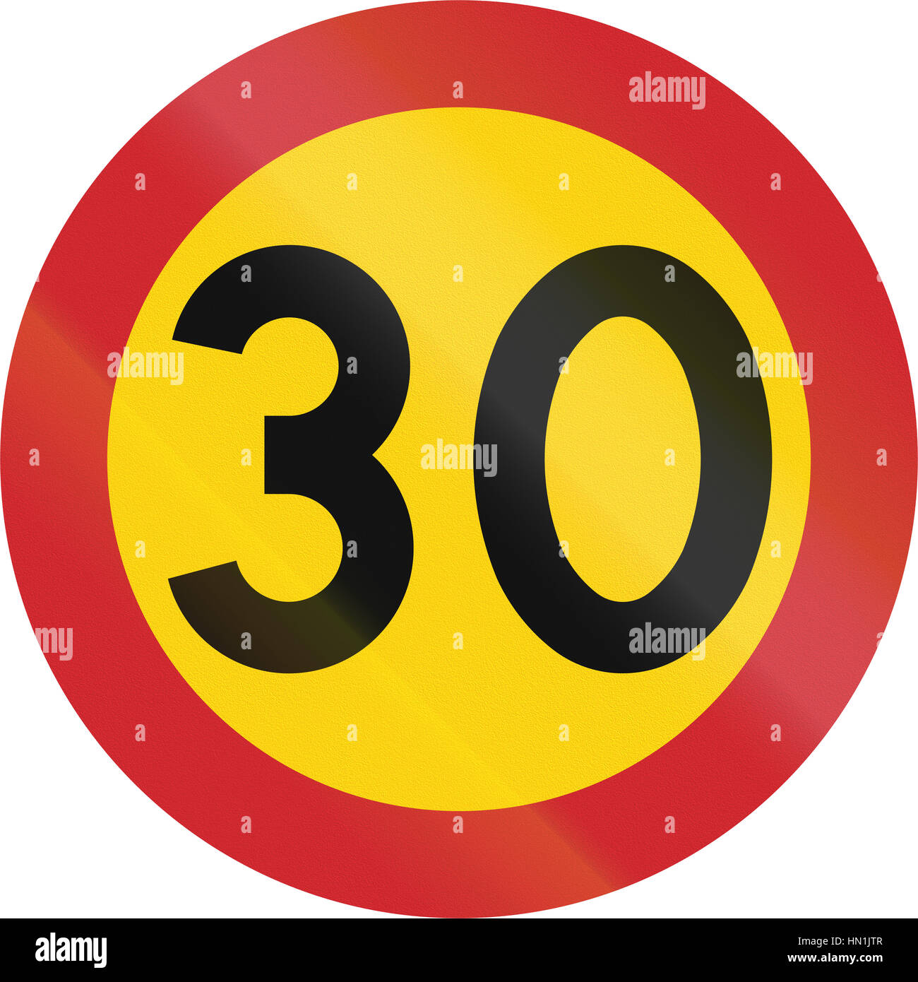 Road sign used in Sweden - Maximum speed Stock Photo - Alamy