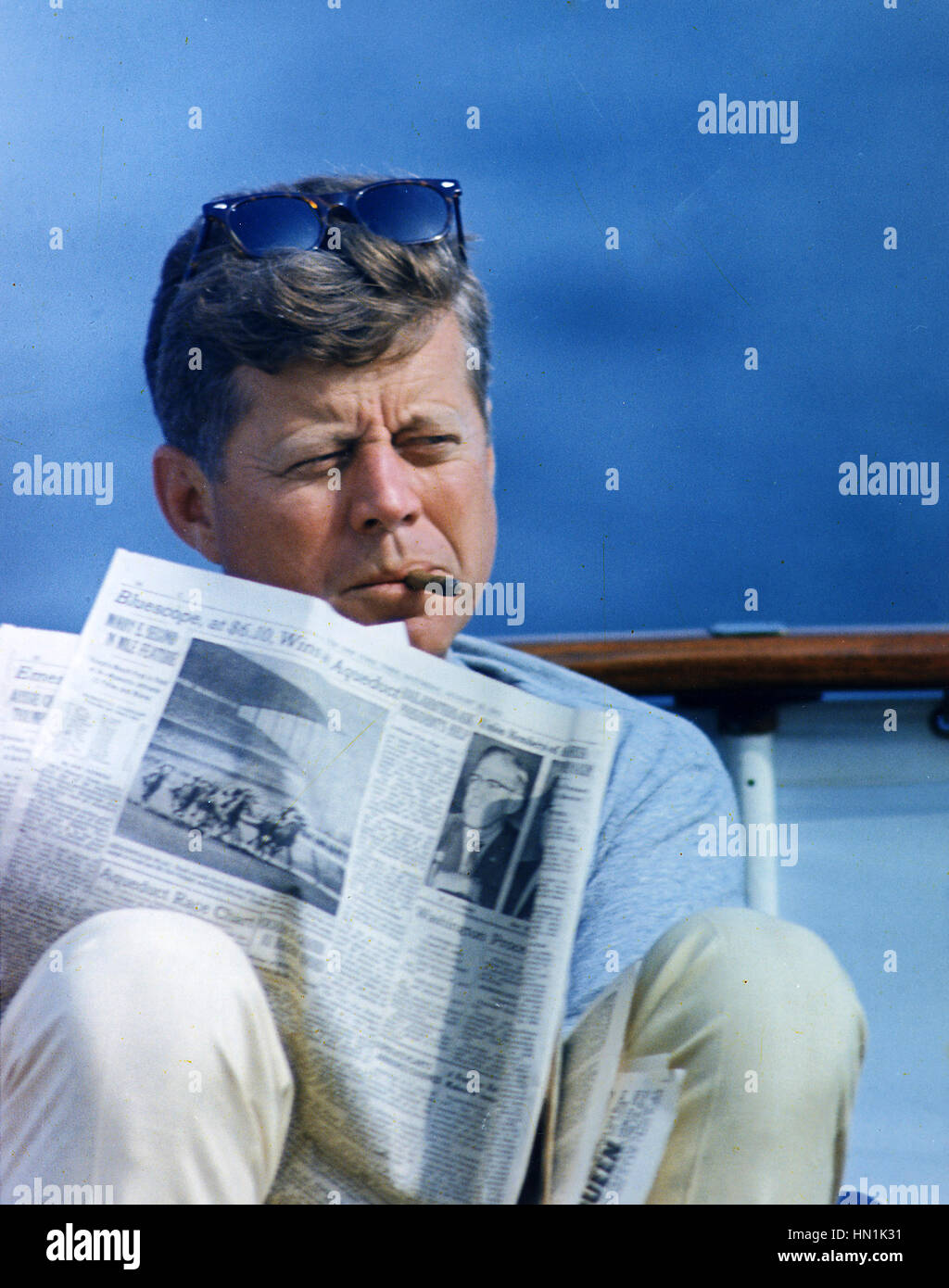 JOHN F. KENNEDY (1917-1963) US President on 31 August 1963. Photo ...