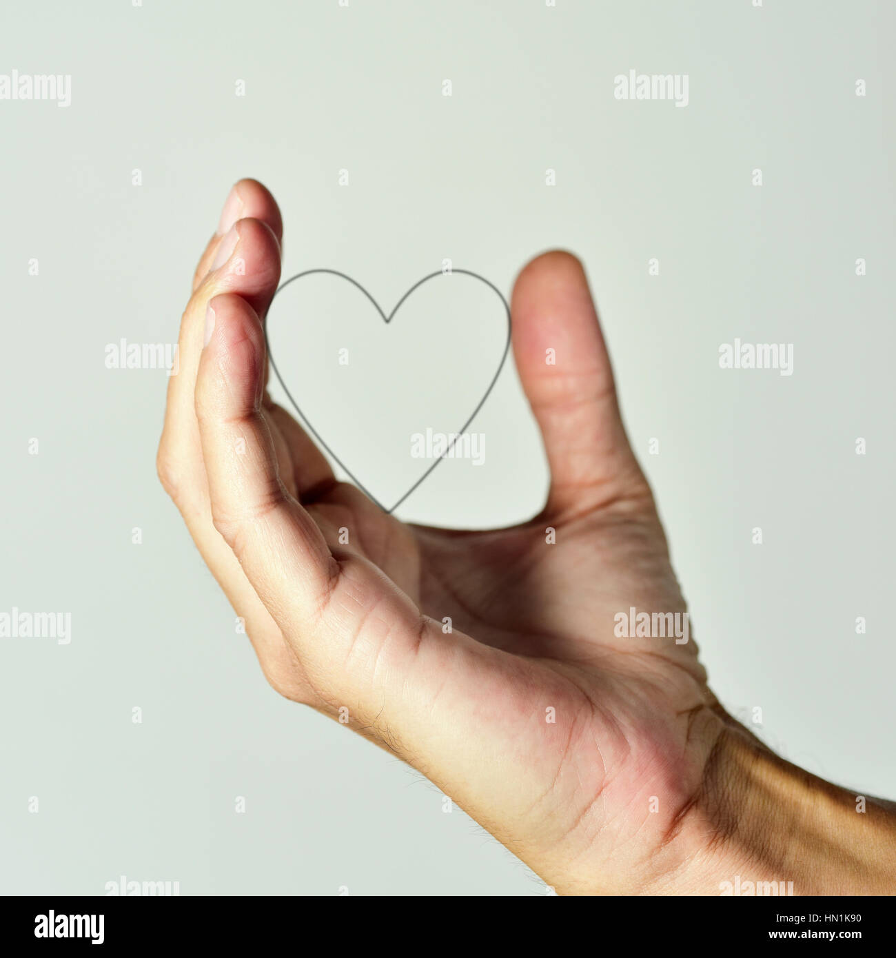 Hand profile hi-res stock photography and images - Alamy