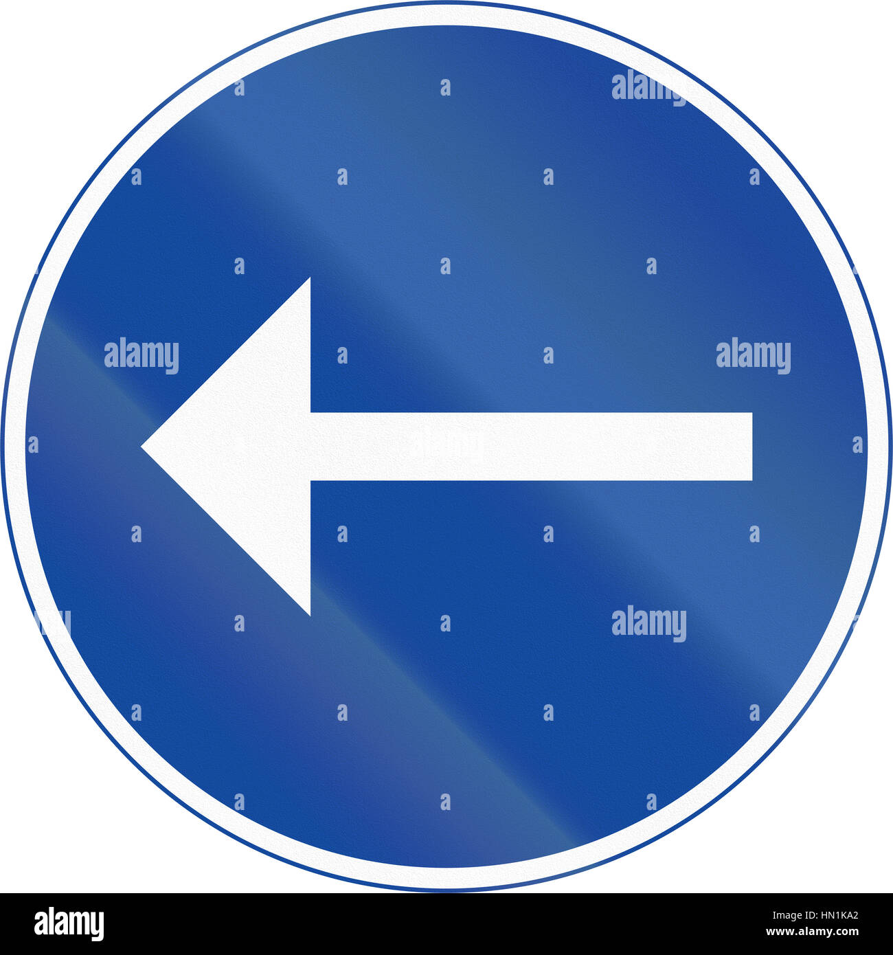Road sign used in Sweden - Direction to be followed Stock Photo - Alamy