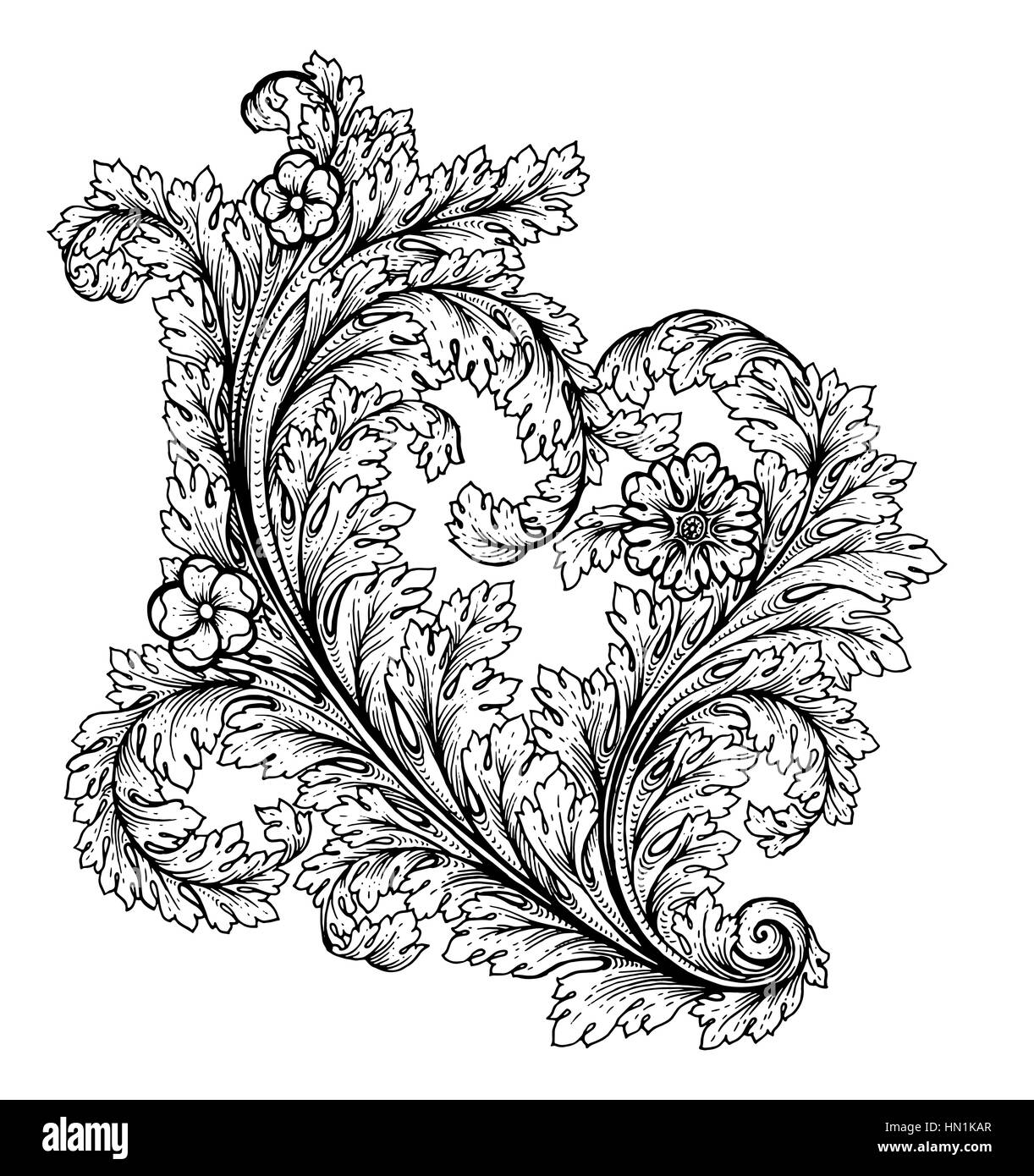 Baroque lines Stock Vector Images - Alamy