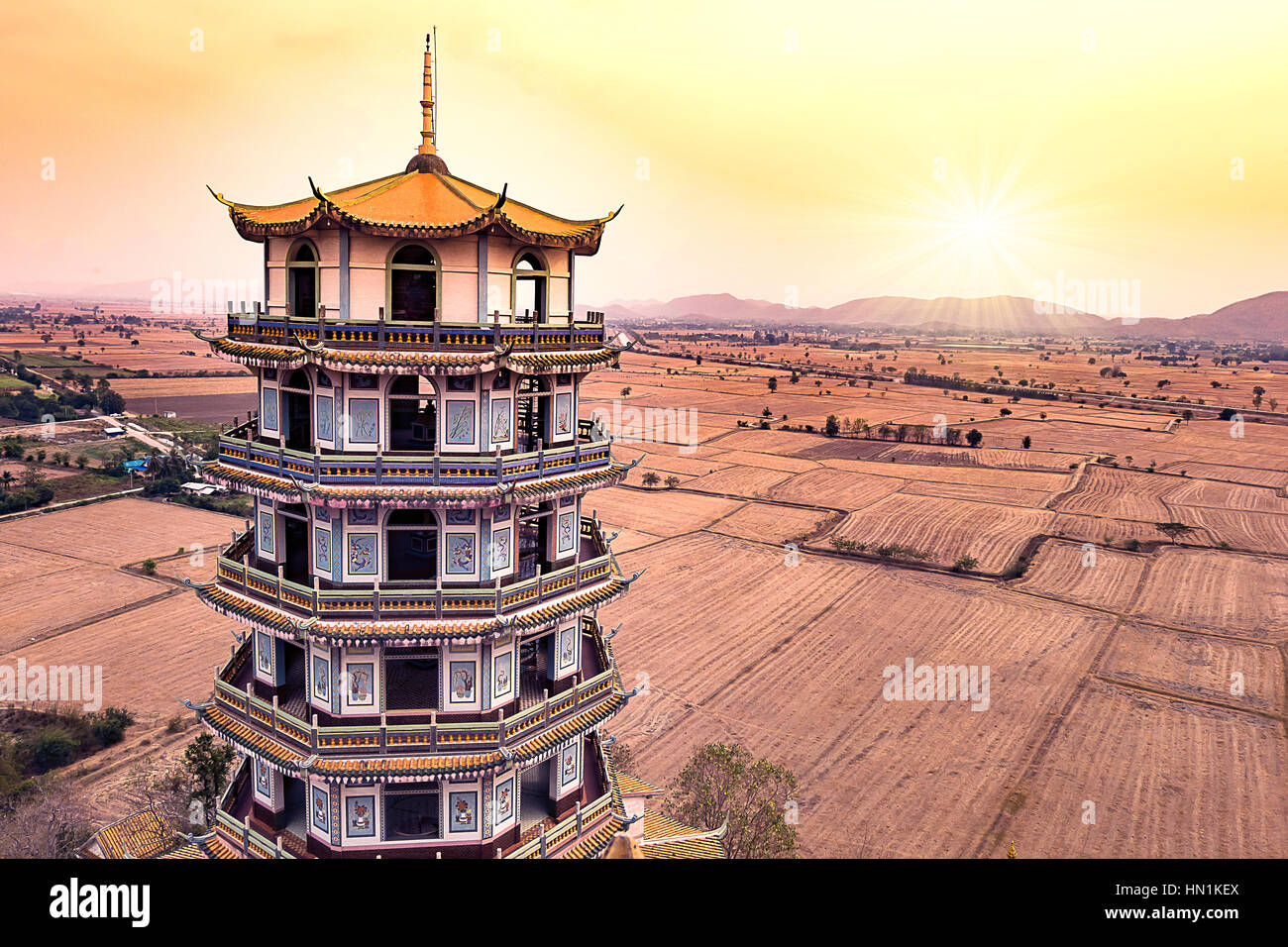 Beautiful,ancient chinese architecture temple,have landscape good view ...