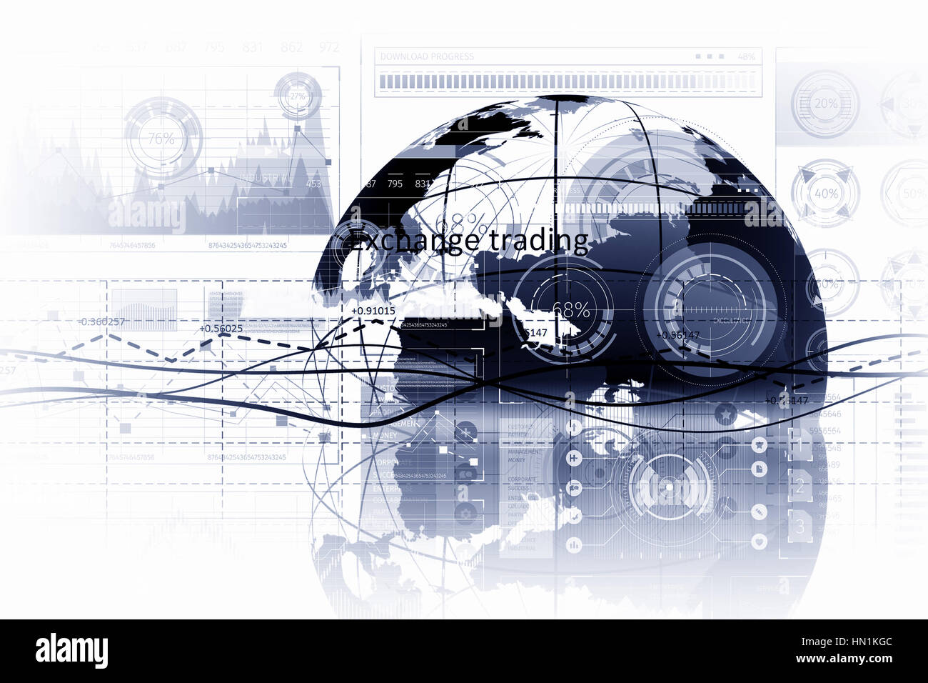 Global social media concept with technology planet and connection lines ...