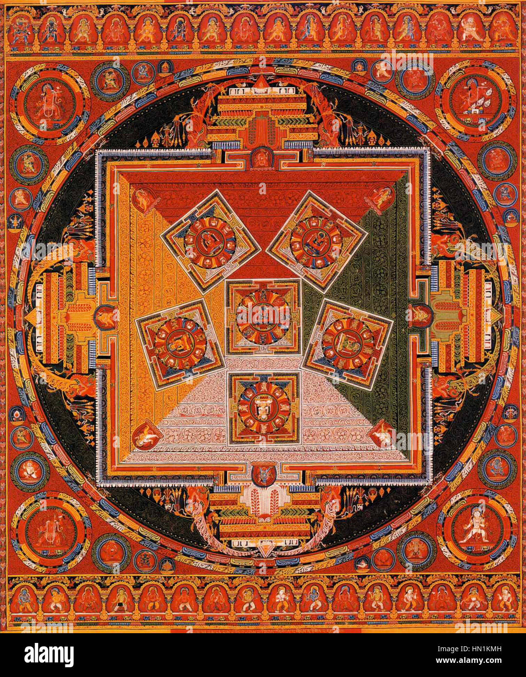 Mandala of the Six Chakravartins Stock Photo - Alamy