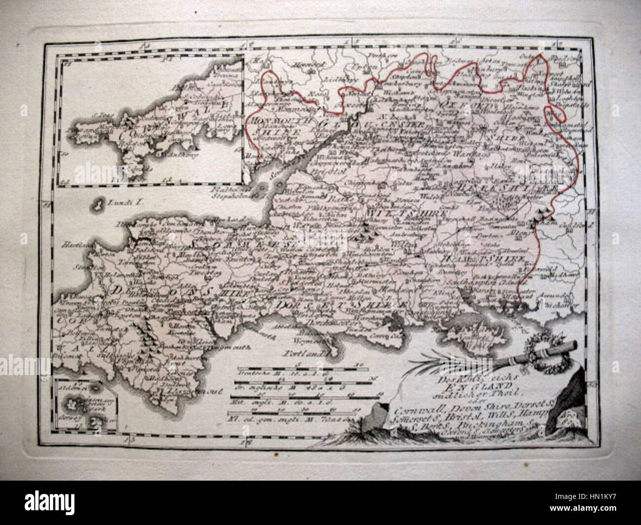 Map of England in 1791 by Reilly 080 Stock Photo - Alamy