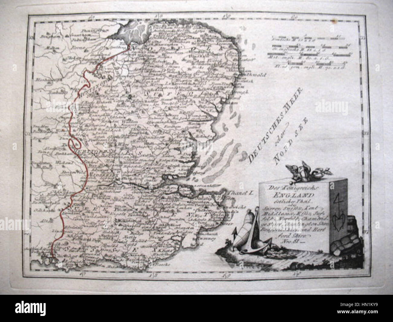 This historical map of England, created by Reilly in 1791, offers a ...