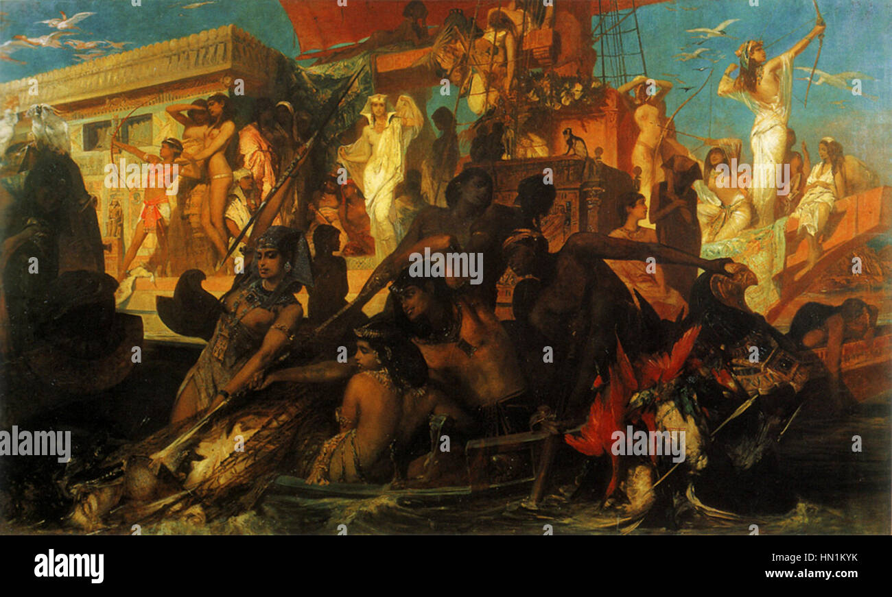 'Die Niljagd der Kleopatra' by Hans Makart depicts Cleopatra’s famous ...