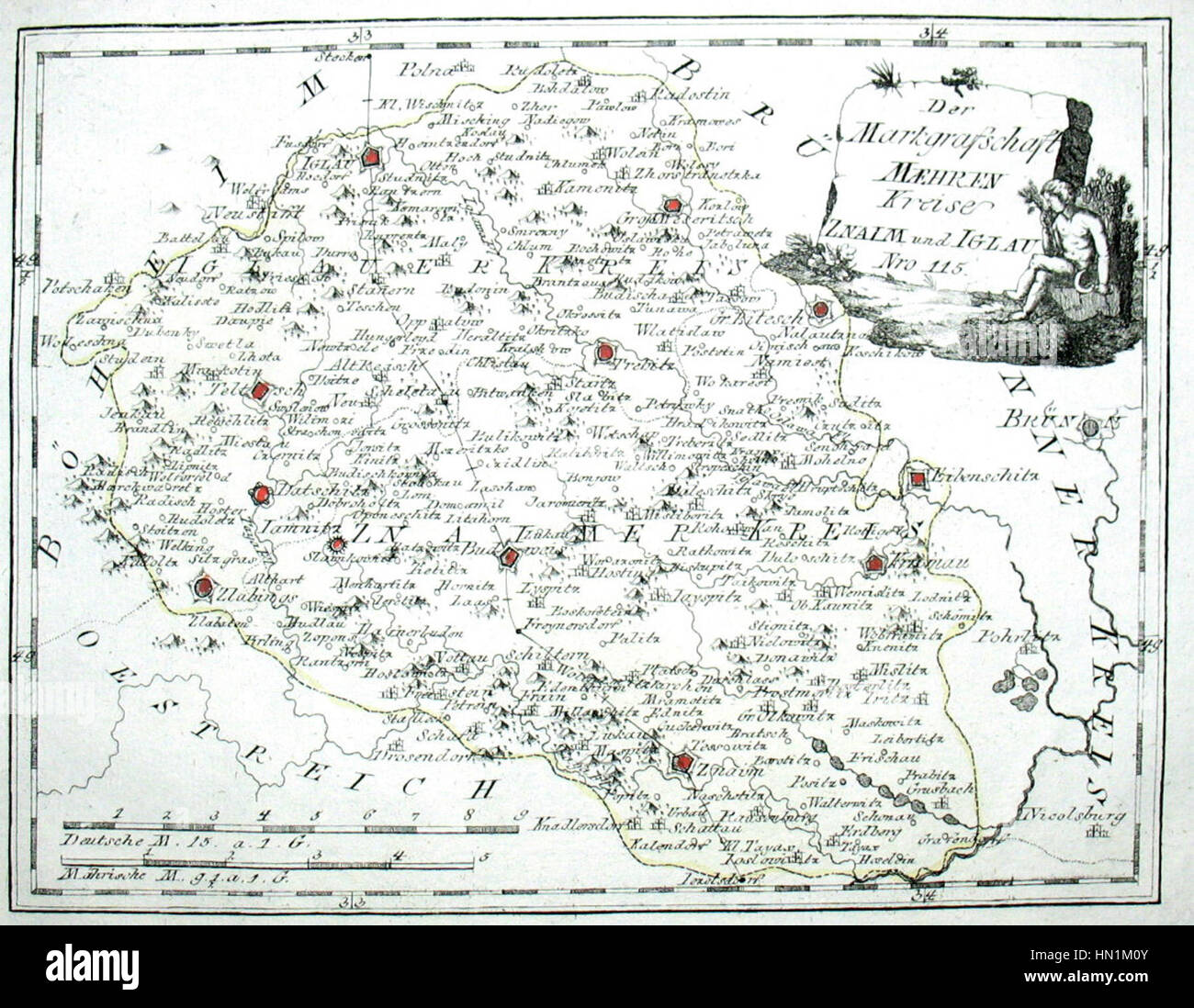 Map of moravia hi-res stock photography and images - Alamy