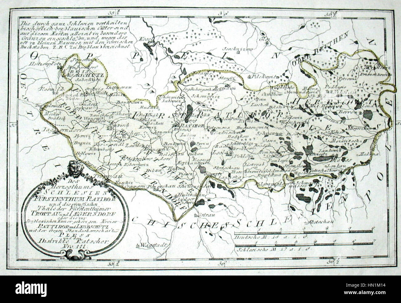 Map of Silesia in 1791 by Reilly 111 Stock Photo - Alamy