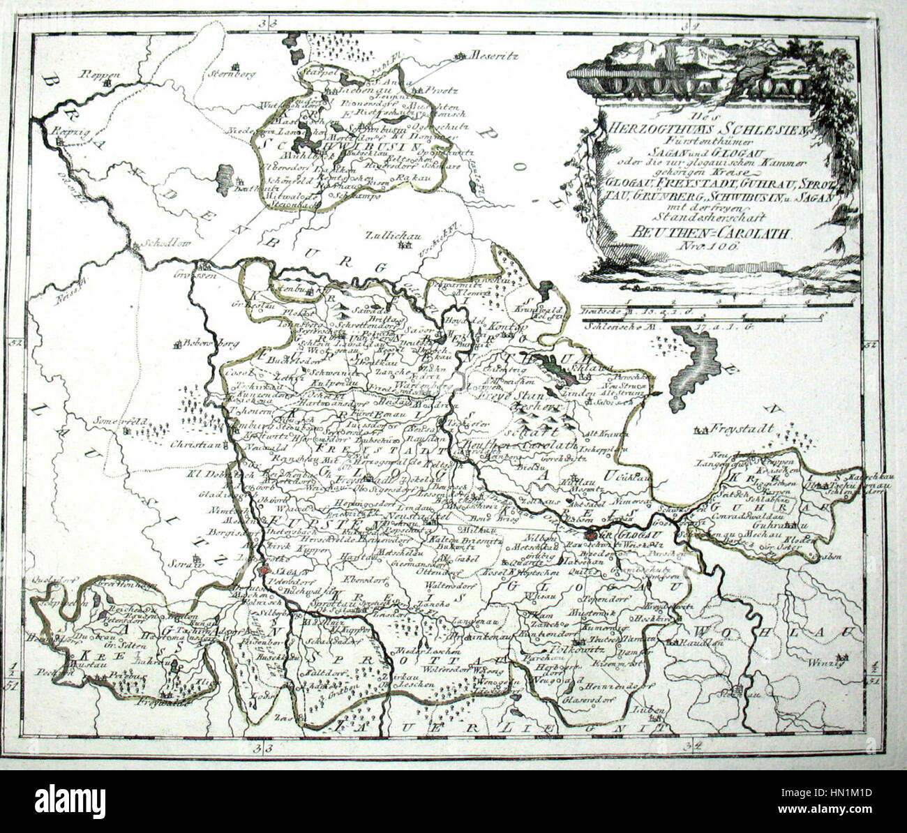 Old silesia map hi-res stock photography and images - Alamy