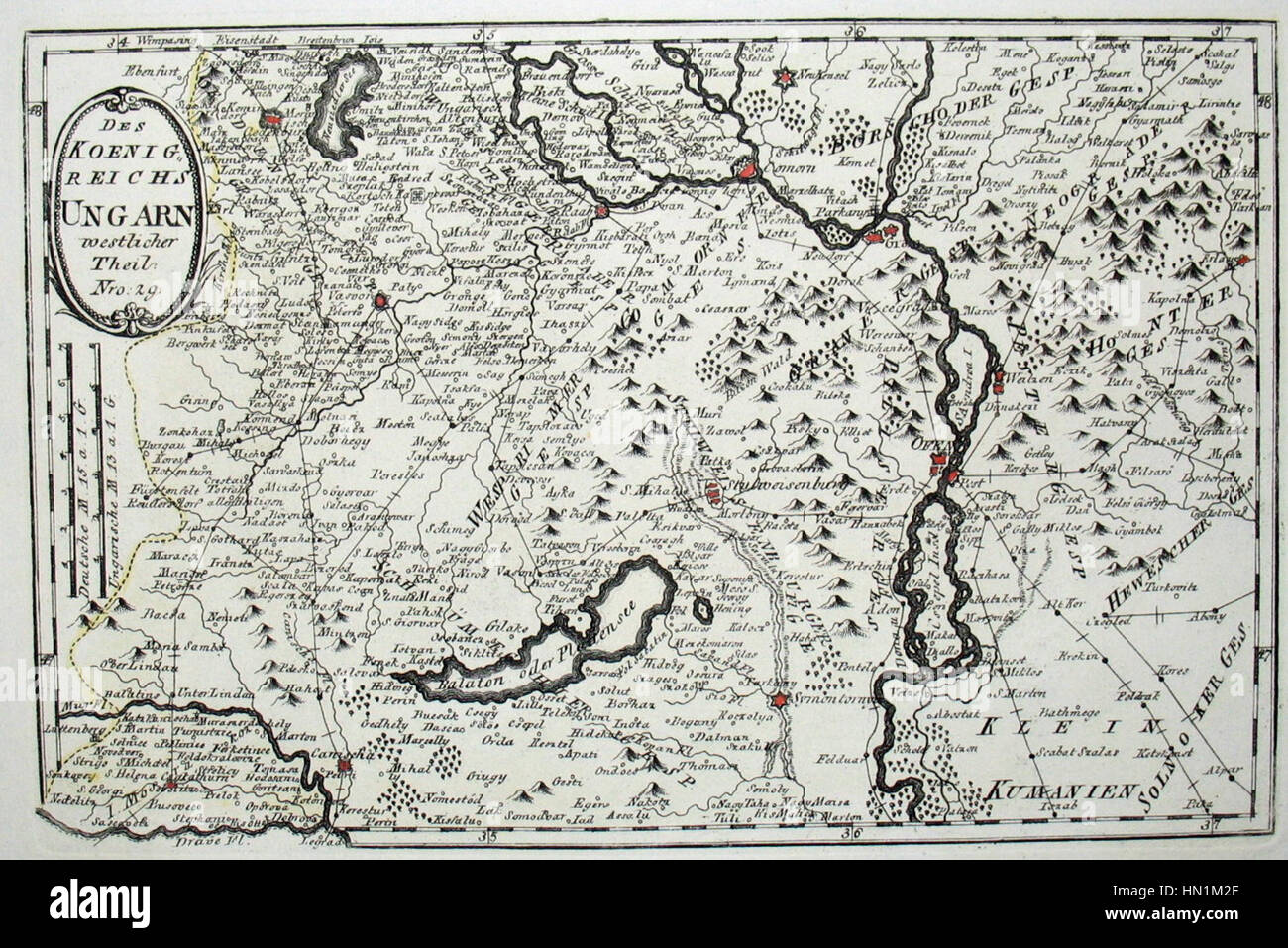 Map of Hungary in 1791 by Reilly 029 Stock Photo - Alamy