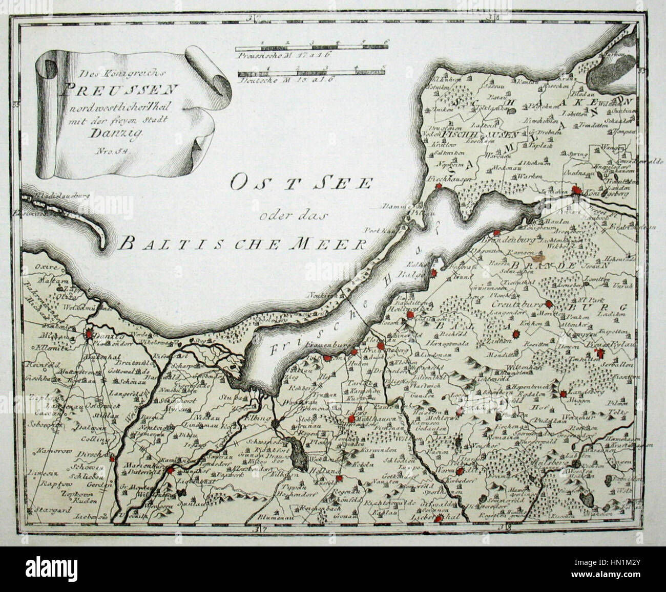Map of Prussia in 1791 by Reilly 054 Stock Photo - Alamy