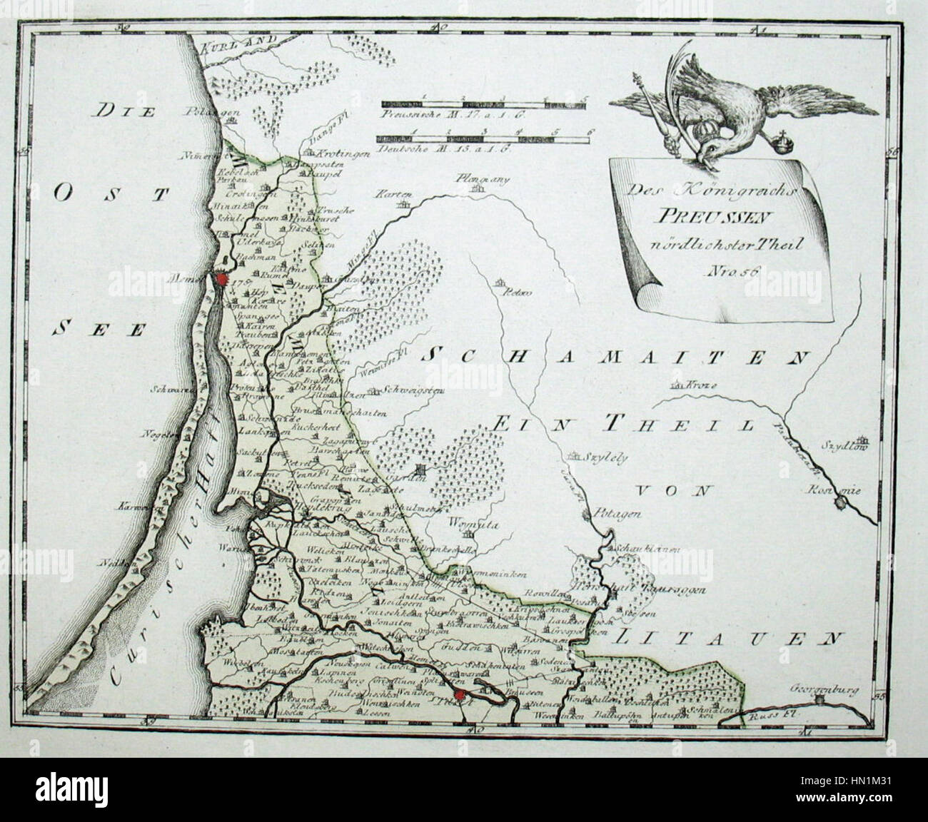 Map of Prussia in 1791 by Reilly 056 Stock Photo - Alamy