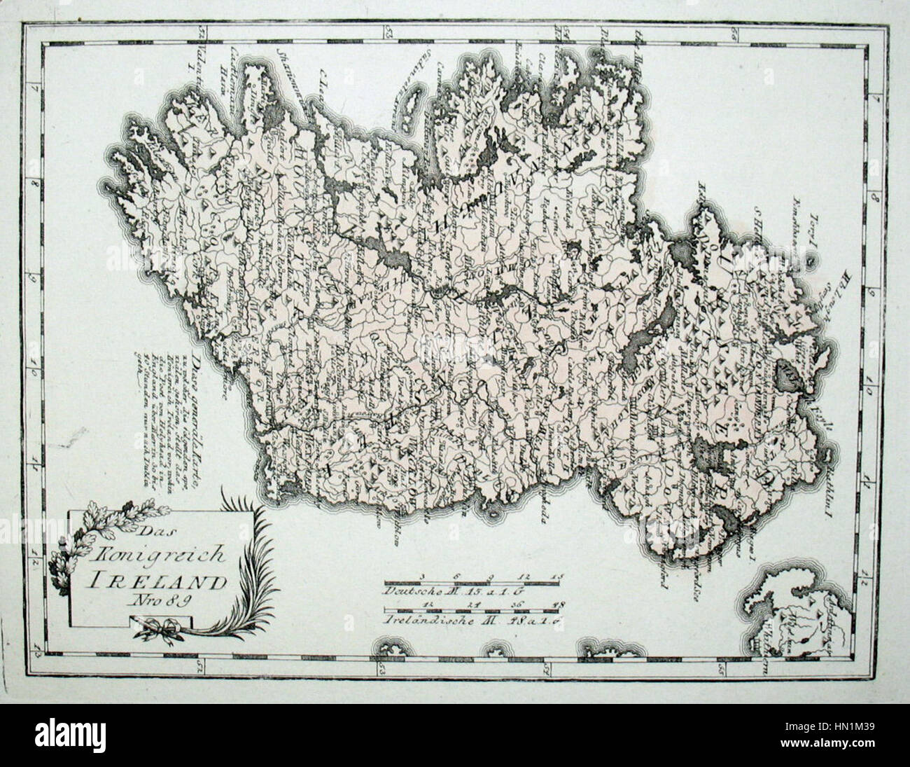 The map of Ireland from 1791, created by Reilly, offers a detailed ...