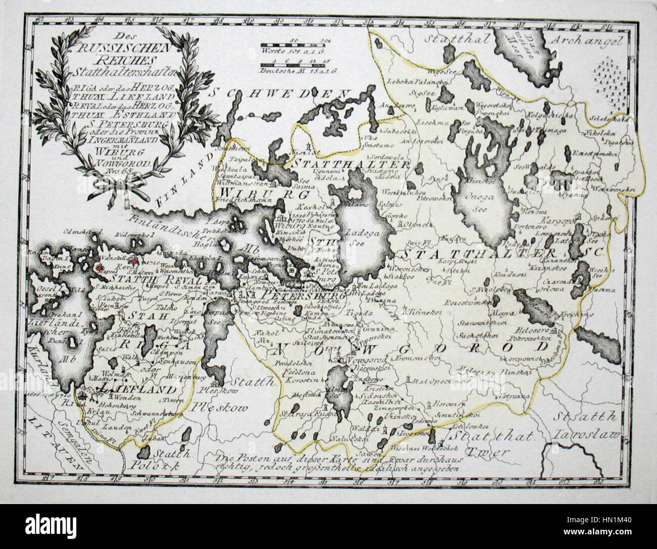 Map of European Russia in 1791 by Reilly 065 Stock Photo - Alamy