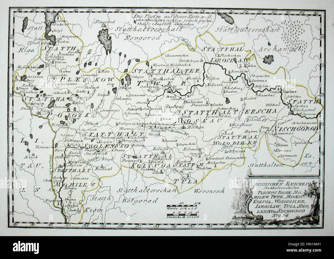 Map of European Russia in 1791 by Reilly 064 Stock Photo - Alamy