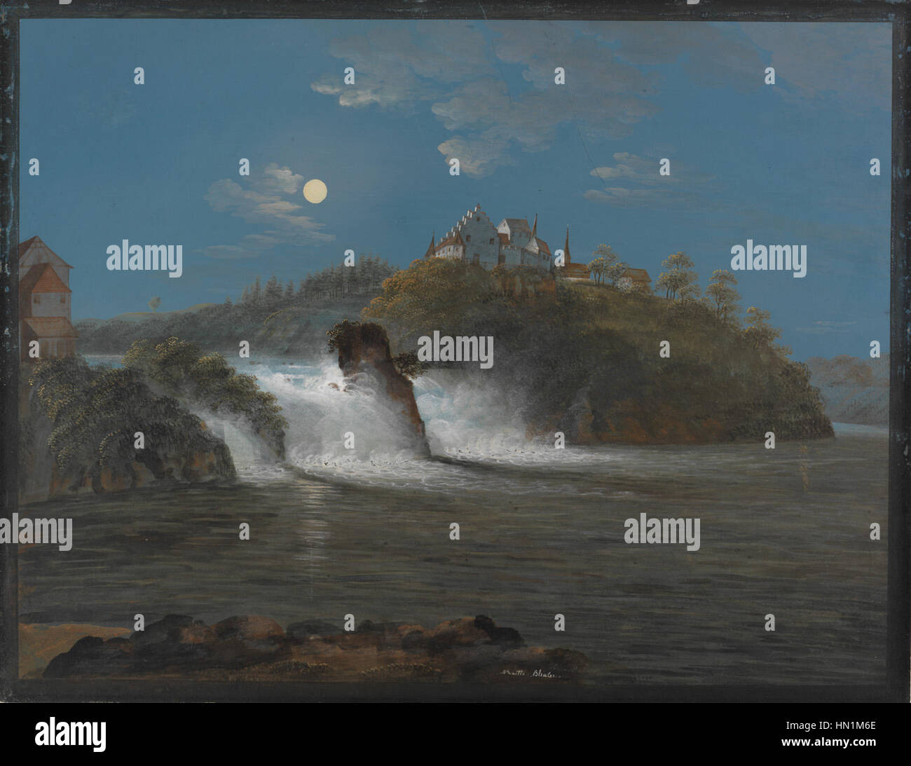 Nannette Bleuler’s 'Rheinfall 19Jh' is a depiction of the famous Rhine ...