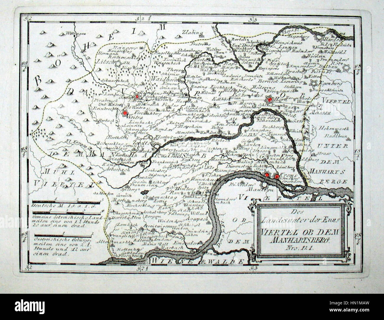 Map of Austria in 1791-1792 by Reilly 121 Stock Photo - Alamy
