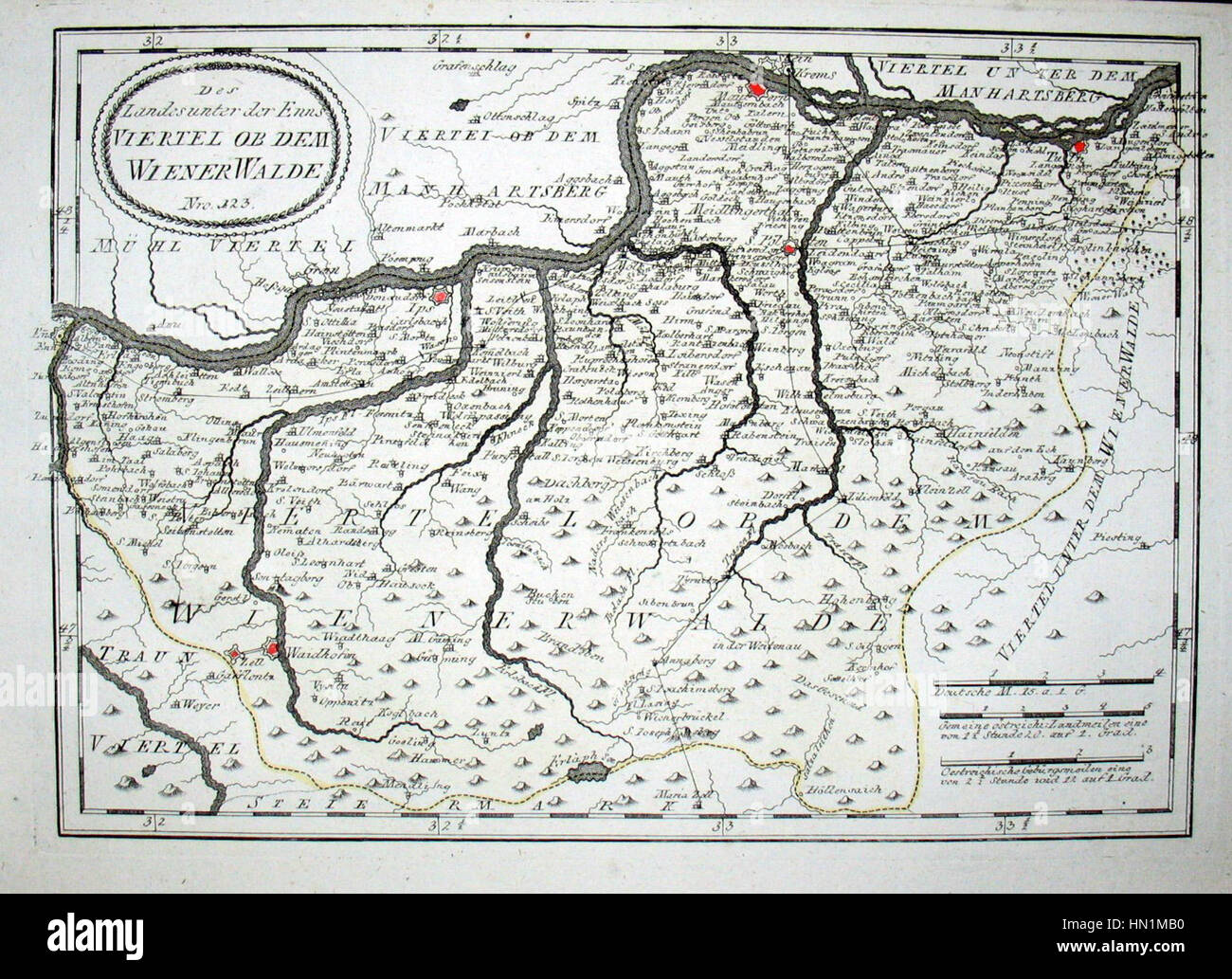 Map of austria 18th century hi-res stock photography and images - Alamy