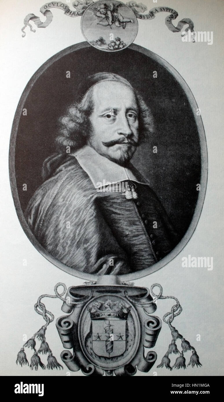 Mazarin, print after Mignard Stock Photo - Alamy