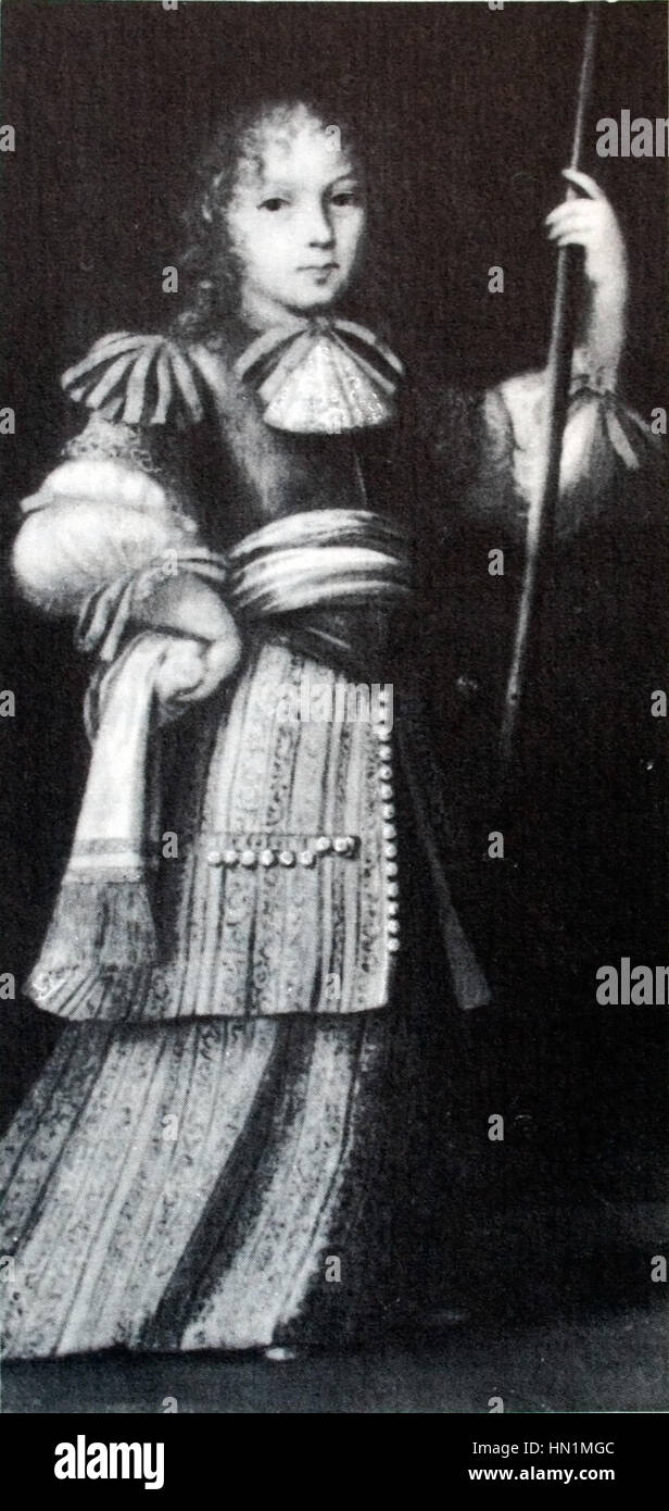 Louis XIV as a child, by Mignard Stock Photo - Alamy