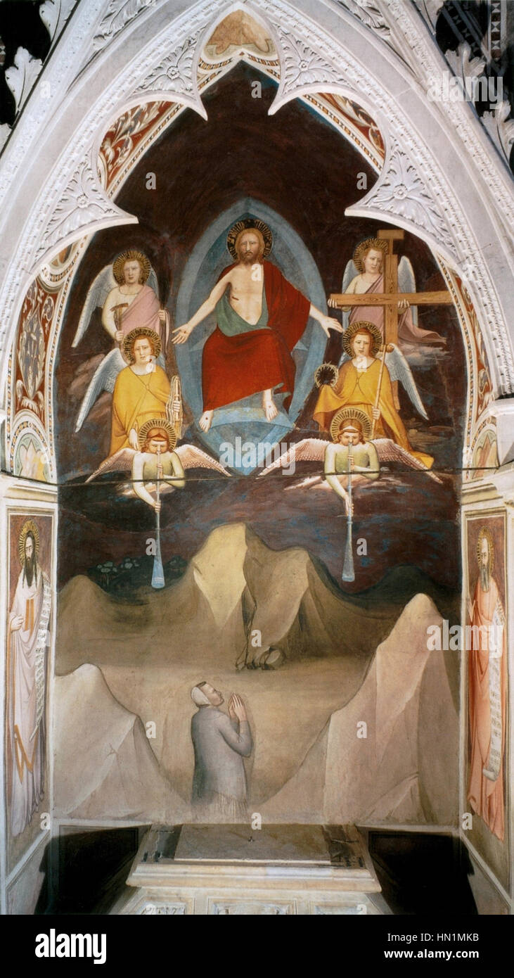 Maso di Banco1335-40 Fresco from Santa Croce, Florence 10 Stock Photo ...