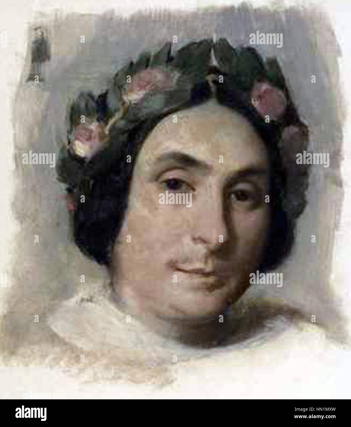 Louise Bertin by Victor Mottez Stock Photo - Alamy