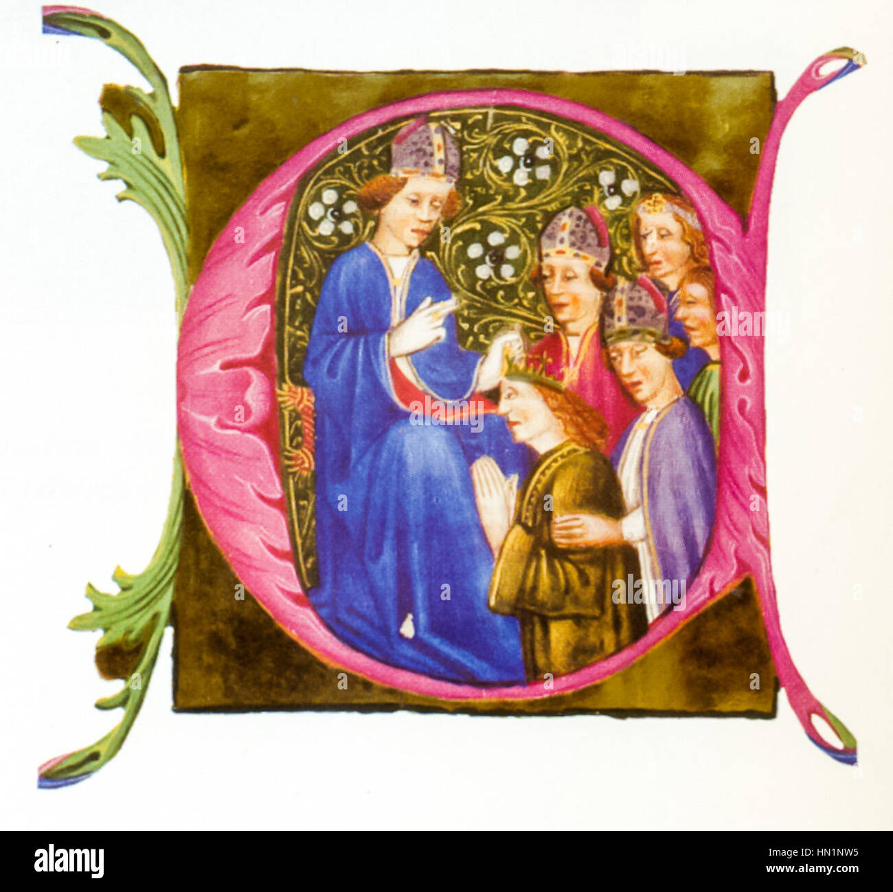 Miniature from the Filipec-pontificale, used at the crowning of ...