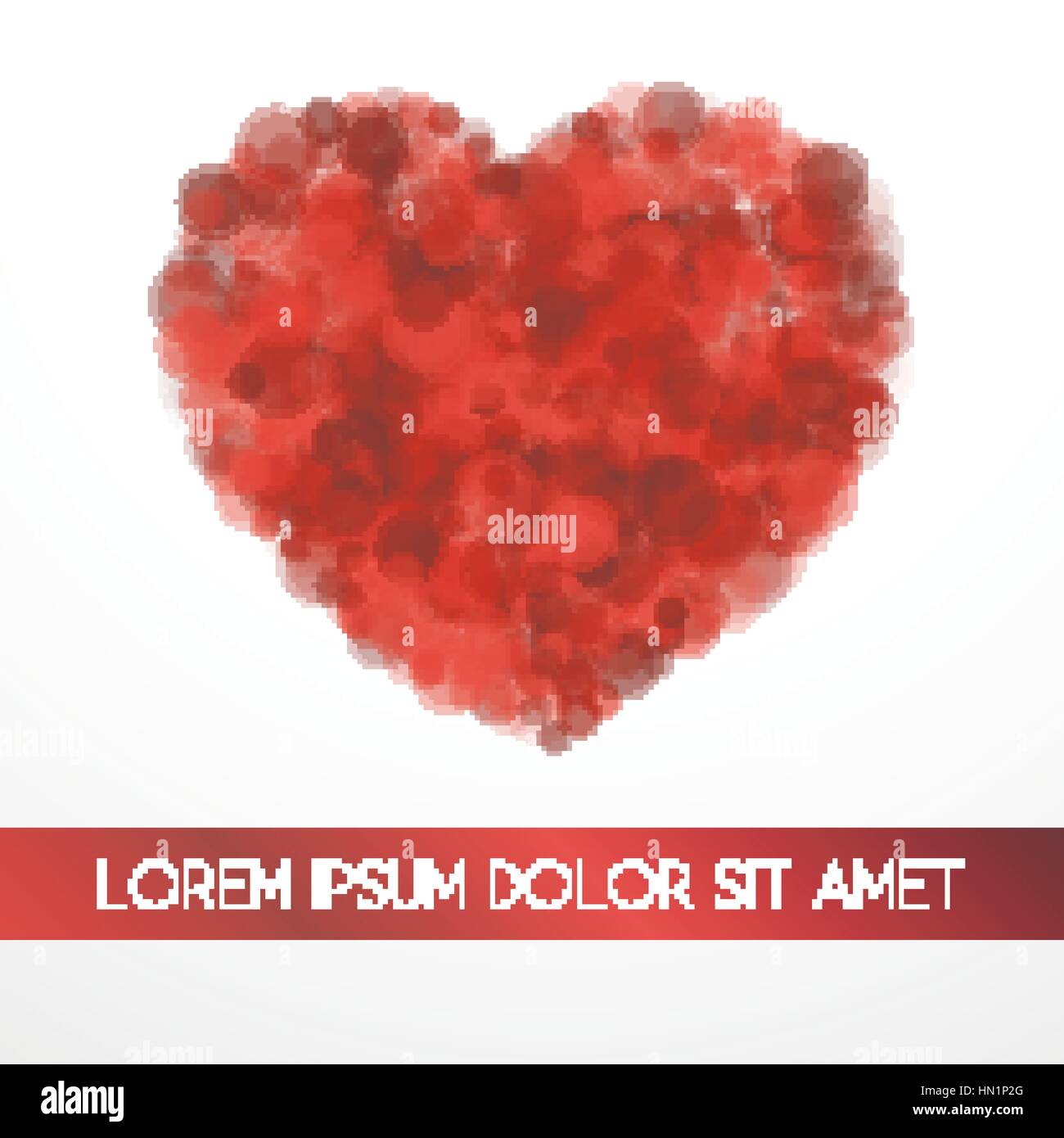 Red blood cells Vector illustration Red blood cells in heart shape on ...