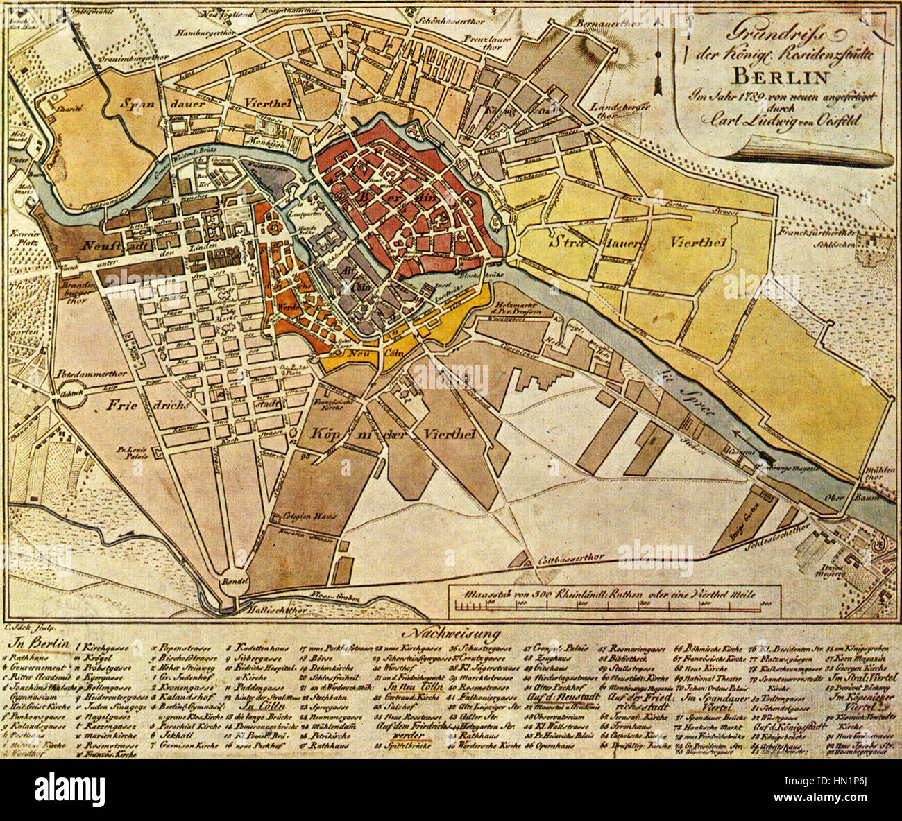 Map de berlin 1789 Stock Photo - Alamy
