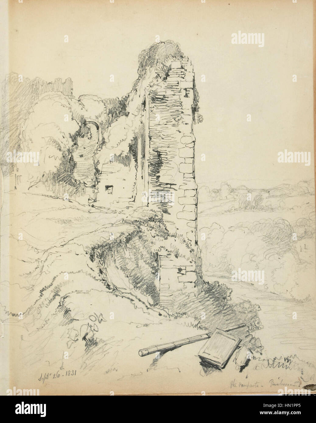 Lines family sketchbook - The Ramparts 042 - Richmond Castle, Yorkshire ...