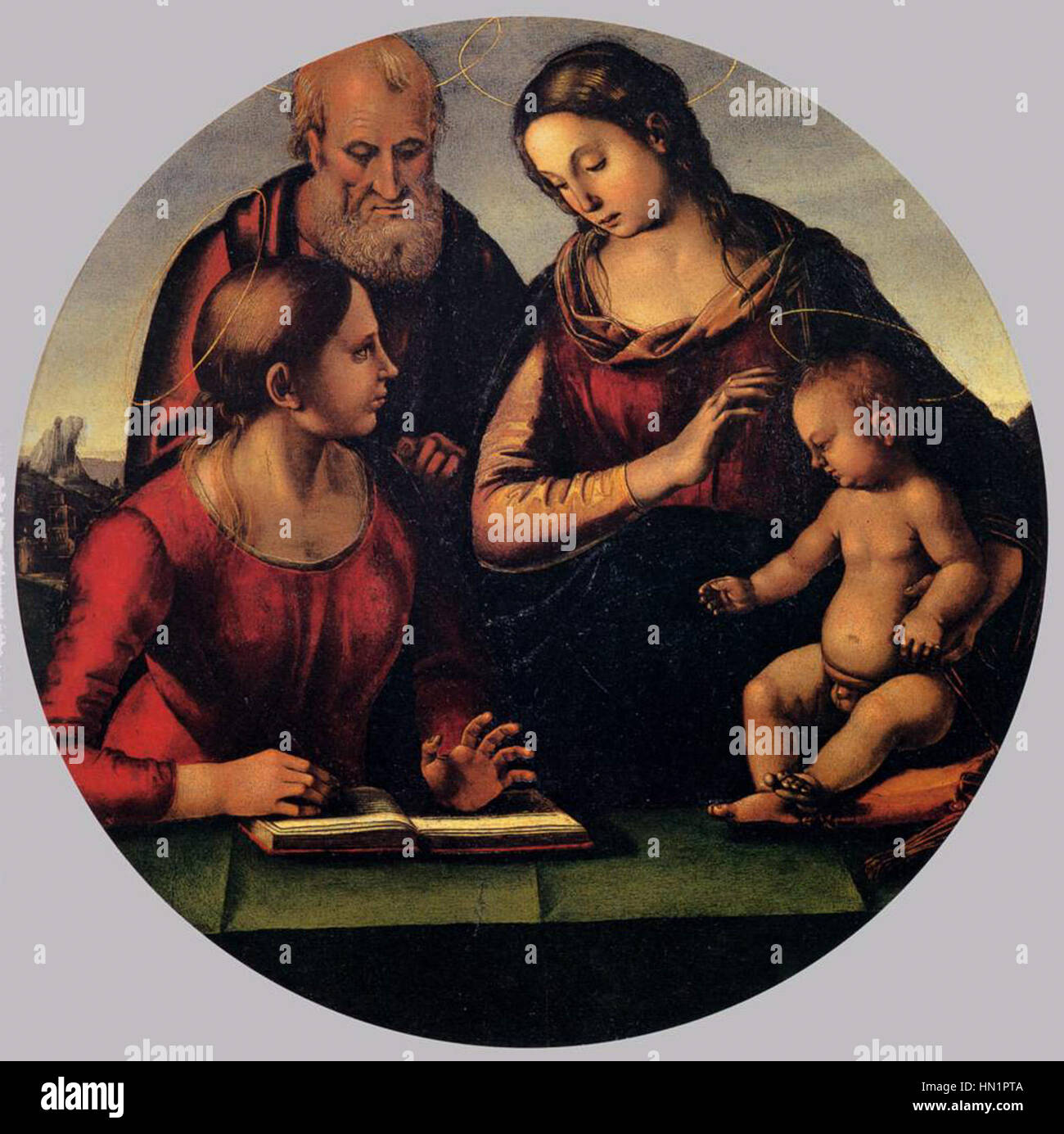 Luca Signorelli - The Holy Family with Saint - WGA21286 Stock Photo - Alamy