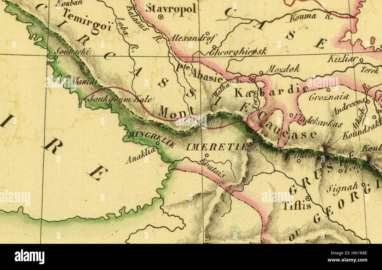 Malte-Brun, Conrad. Russie d'Europe.1837.Georgia Stock Photo - Alamy