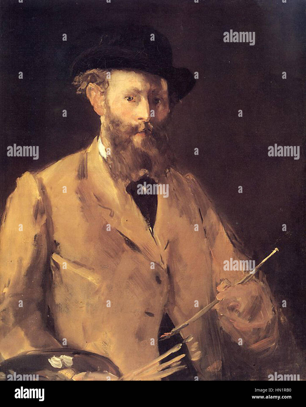 Manet Self-Portrait with Palette v3 Stock Photo - Alamy