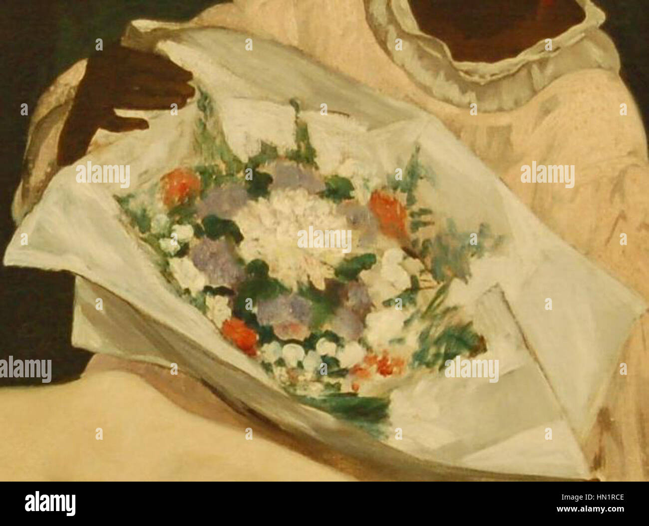 Manet olympia bouquet detail Stock Photo - Alamy