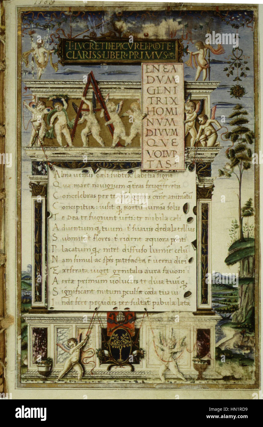 Lucretius, De rerum natura Stock Photo - Alamy