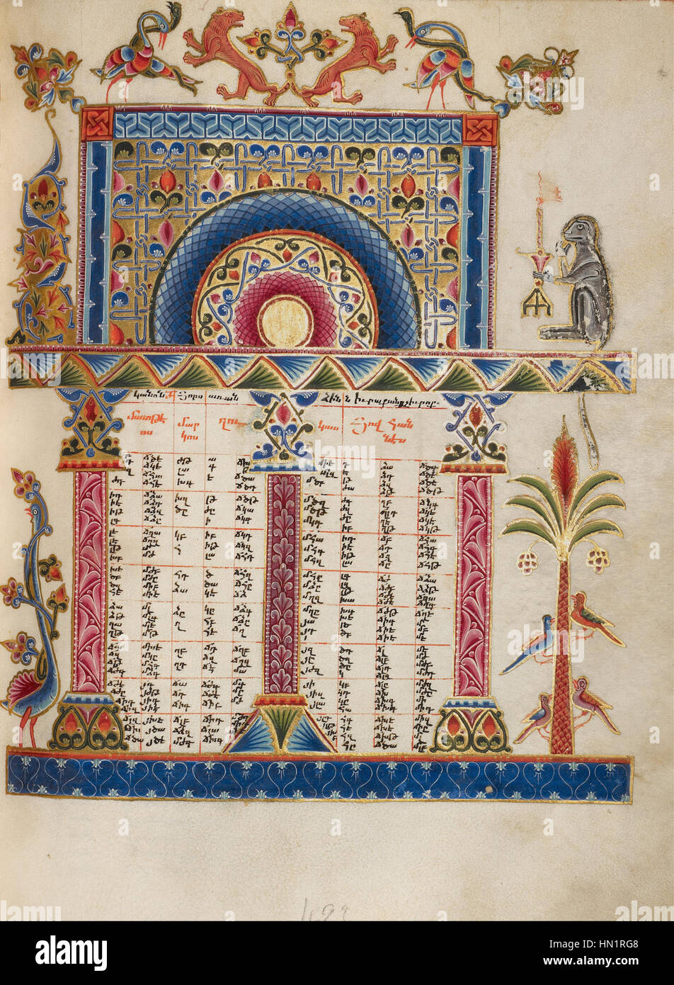 *Canon Table Page* by Malnazar is an illustration from a manuscript ...