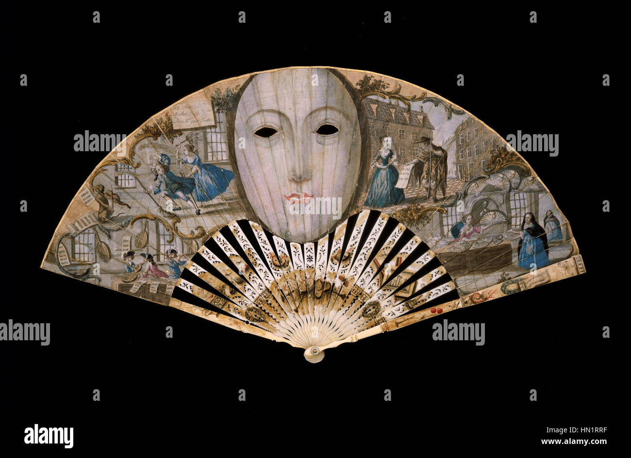 The mask fan is a traditional object used in various cultural ...