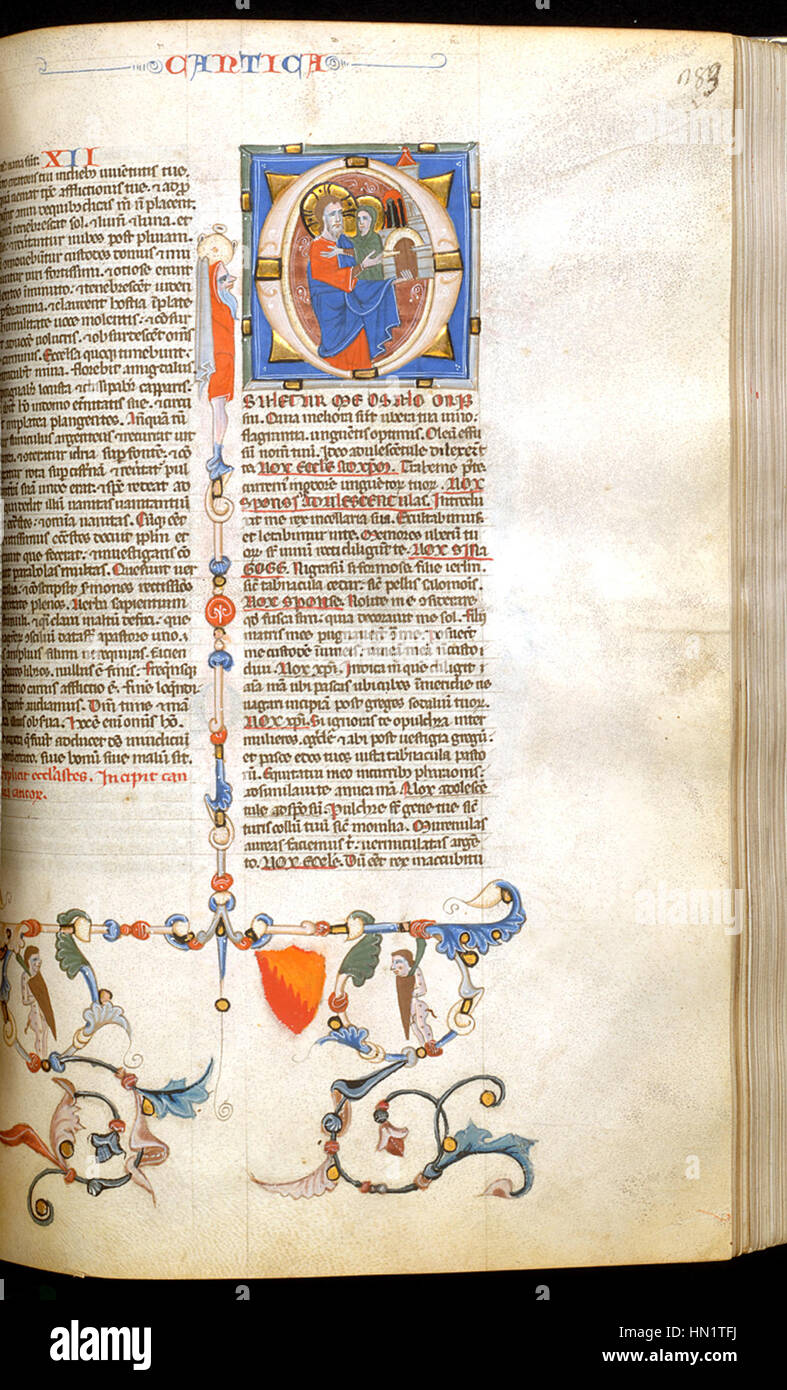 Miniatore di S Alessio in Bigiano - Leaf from Bentivoglio Bible ...