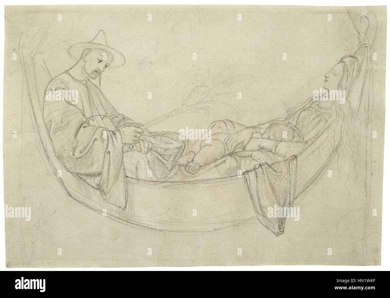 Moritz von Schwind Siesta einer chinesischen Familie 1820s Stock Photo ...